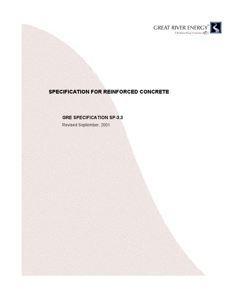Sp3-3 - Reinforced Concrete Spec | PDF | Concrete | Soil