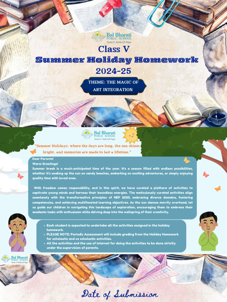 Class-5-SUMMER-HHW-2024-25 | PDF