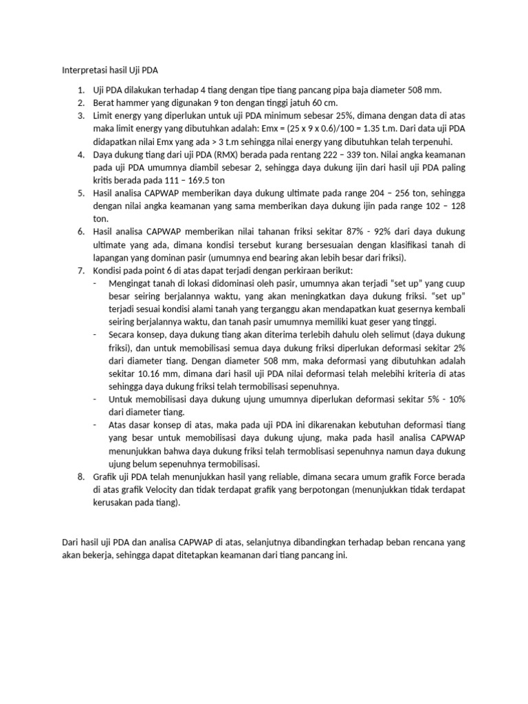 Interpretasi Hasil Uji PDA | PDF