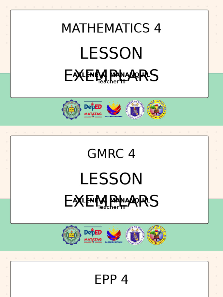 Front Page Lesson Exemplars | PDF