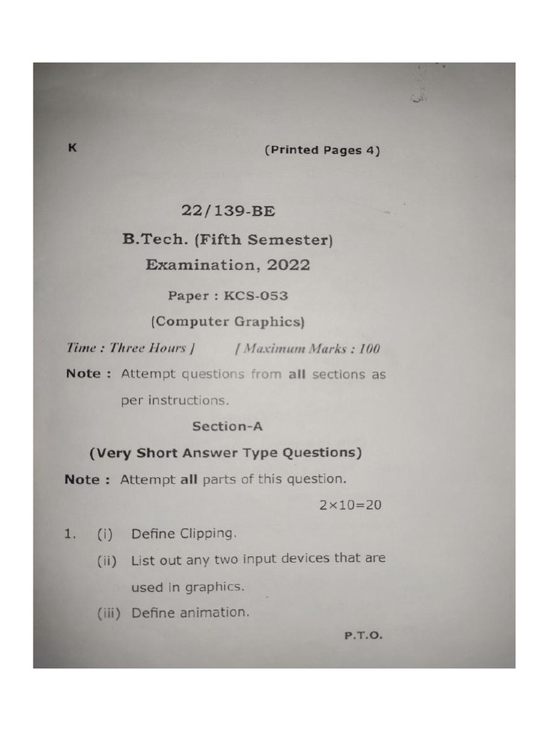 CG Question Paper | PDF