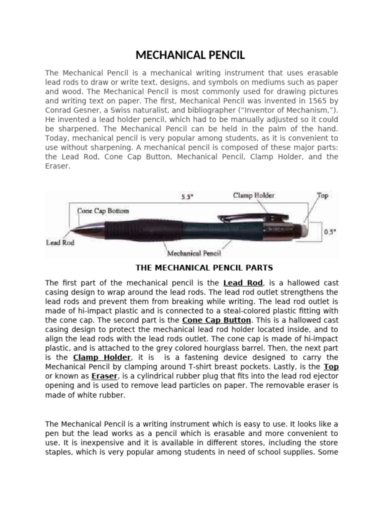 Mechanical Pencil | PDF
