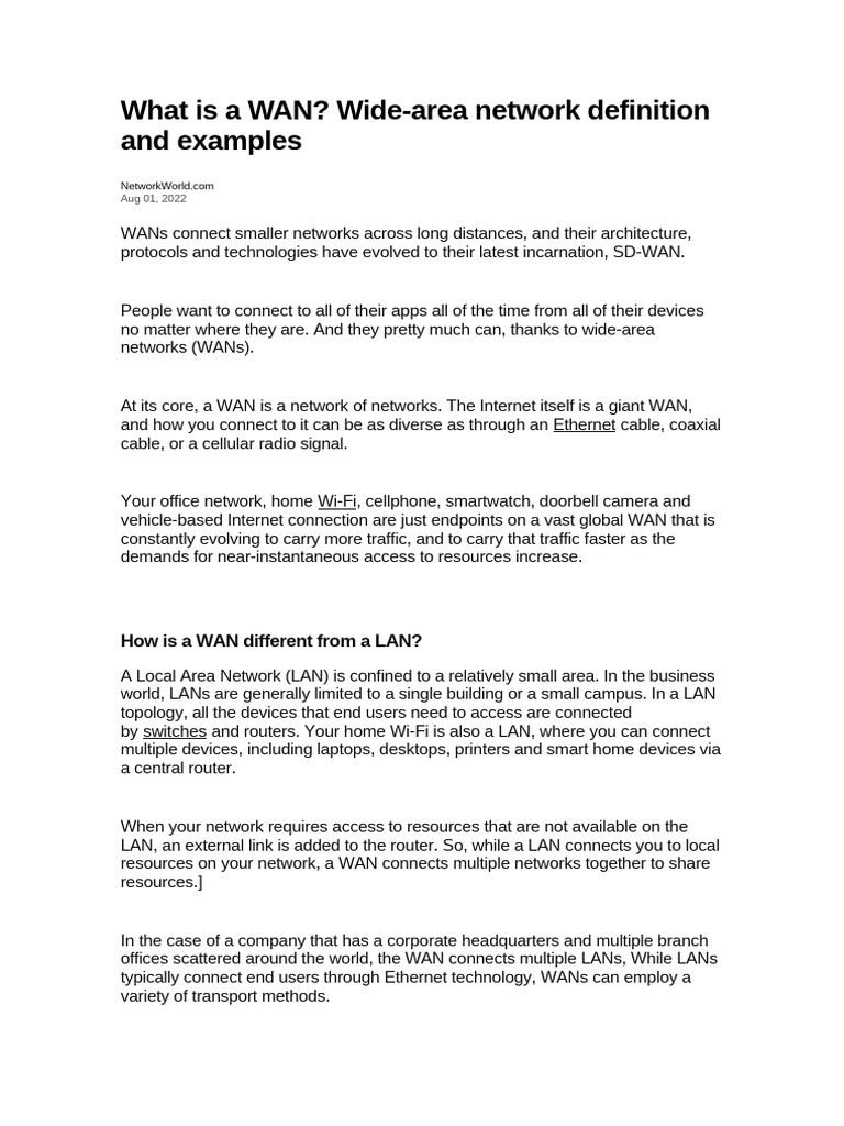 Que Es La WAN | PDF