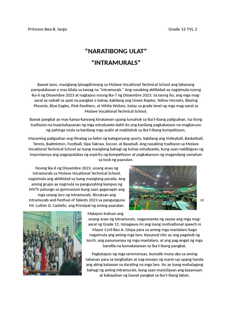 Abyang Narrative Report | PDF