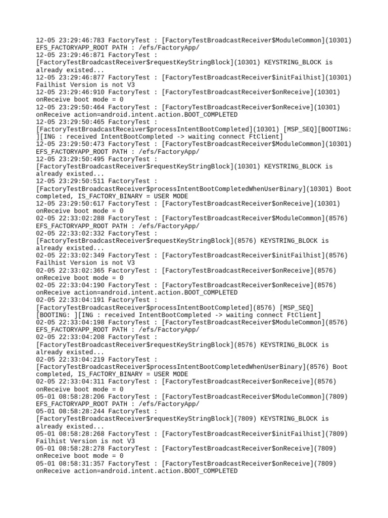 First Boot Log | PDF
