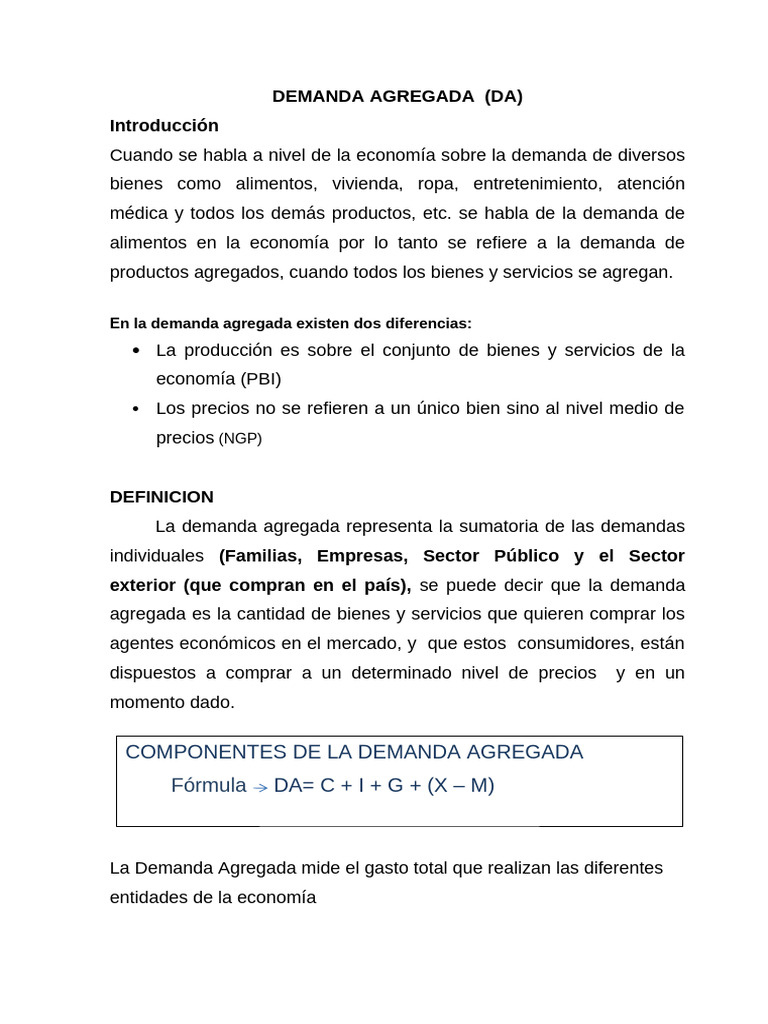 Demanda Agre-Oferta Agre - Equil Macro | PDF