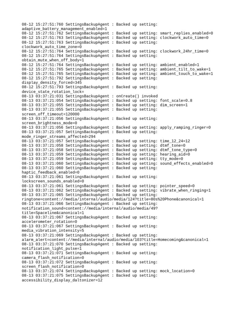 Settings Provider | PDF