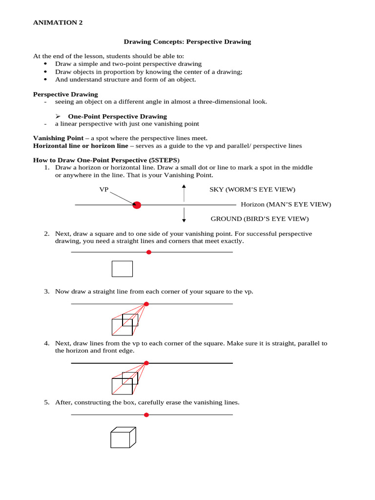 Drawing Concepts Perspective Drawing | PDF