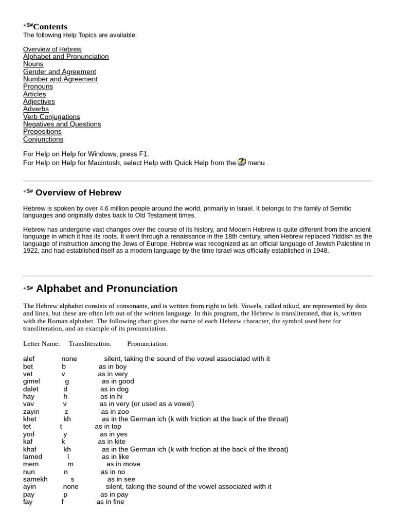 Hebrew Grammar | PDF
