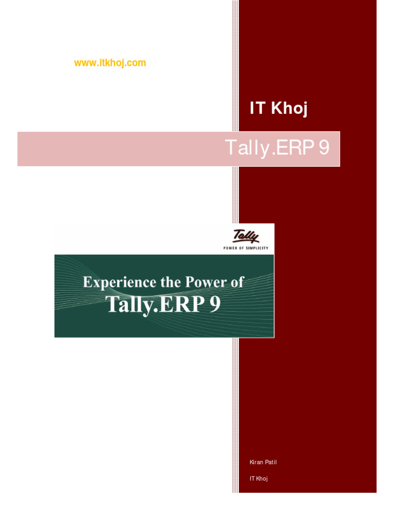 Tally ERP9 Hindi Notes | PDF