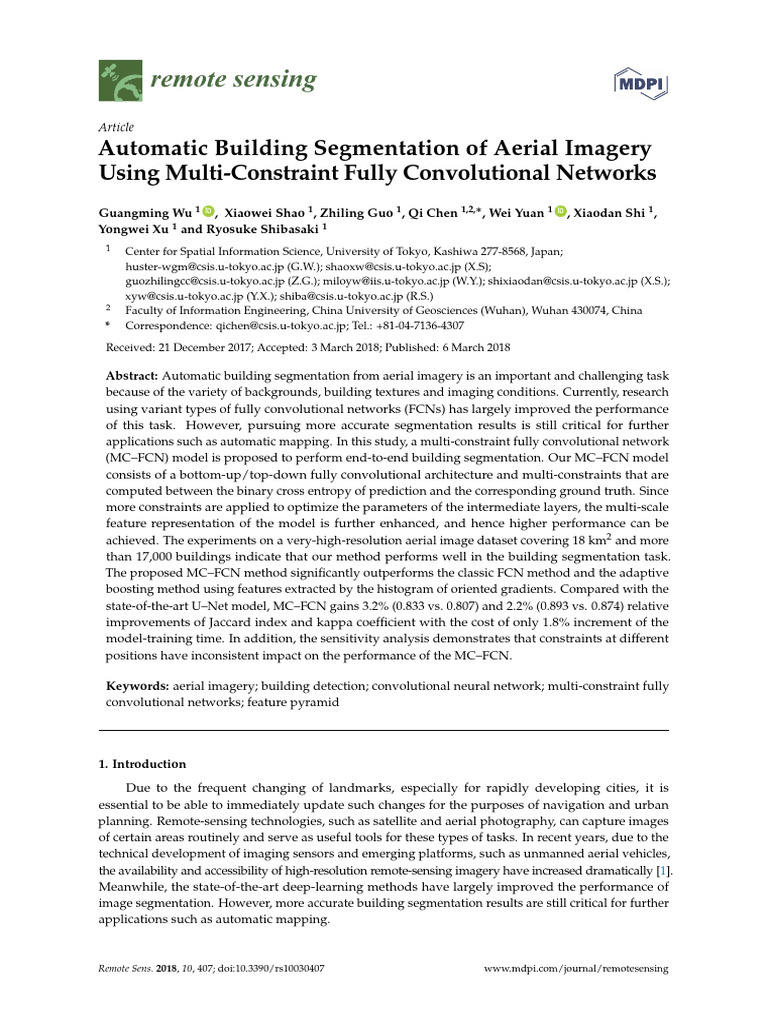 Aerial Image Multi Constant Automatic Segmentation | PDF