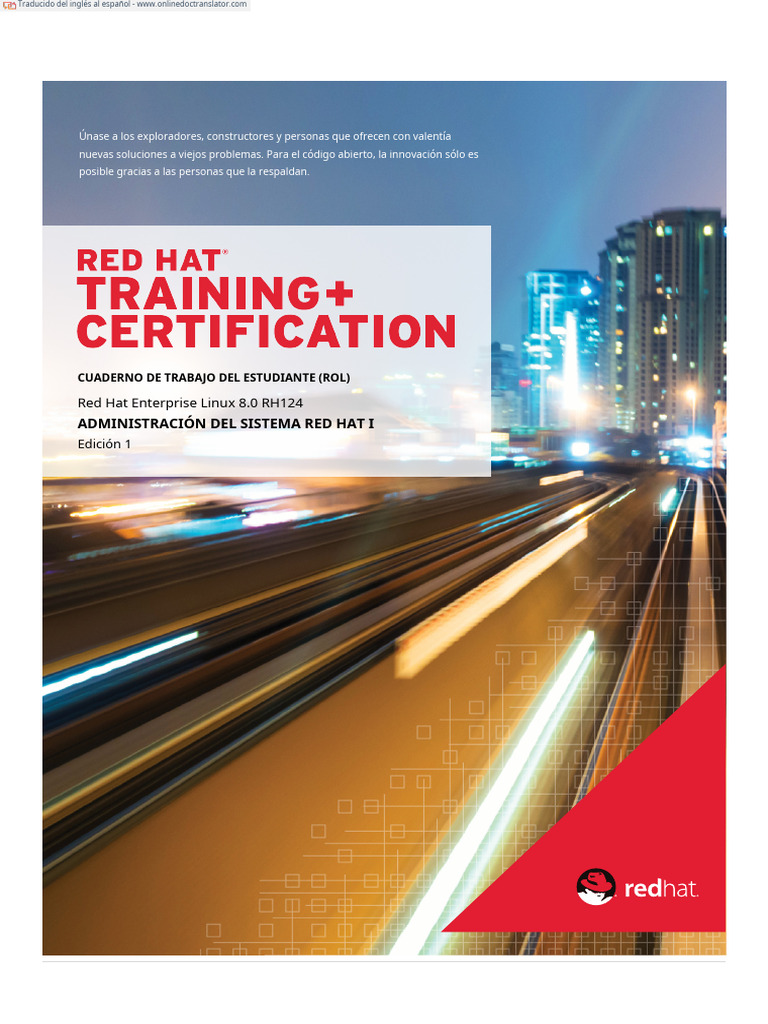 RHEL 80 RH124 RHSA 1ED1 1 150.en - Es | PDF