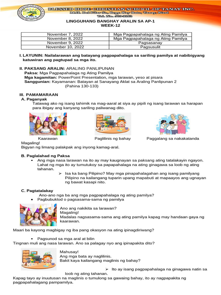 Week 12 Lesson 10 AP 1 | PDF