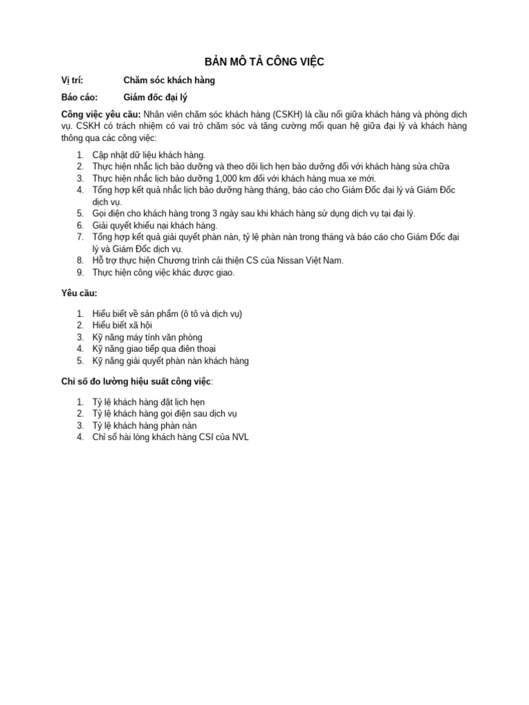 Cham Soc Khach Hang - Tong Quat | PDF | Career & Growth | Business