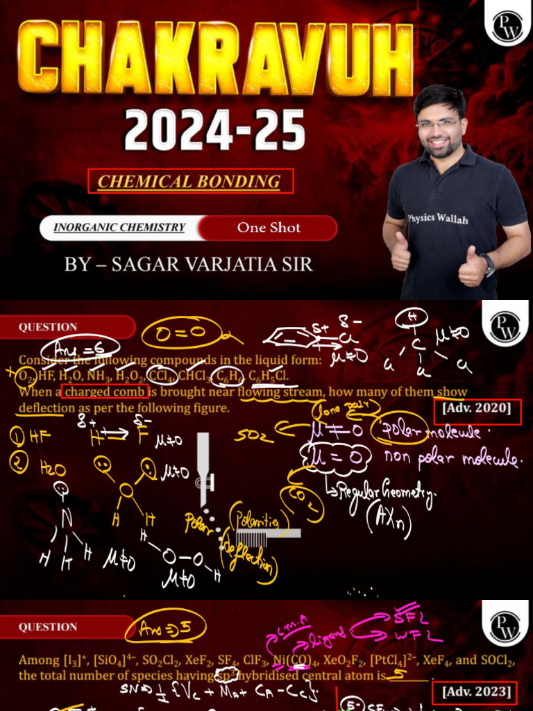 Chemical Bonding - Class Notes - Chakravyuh 2024-2025 | PDF