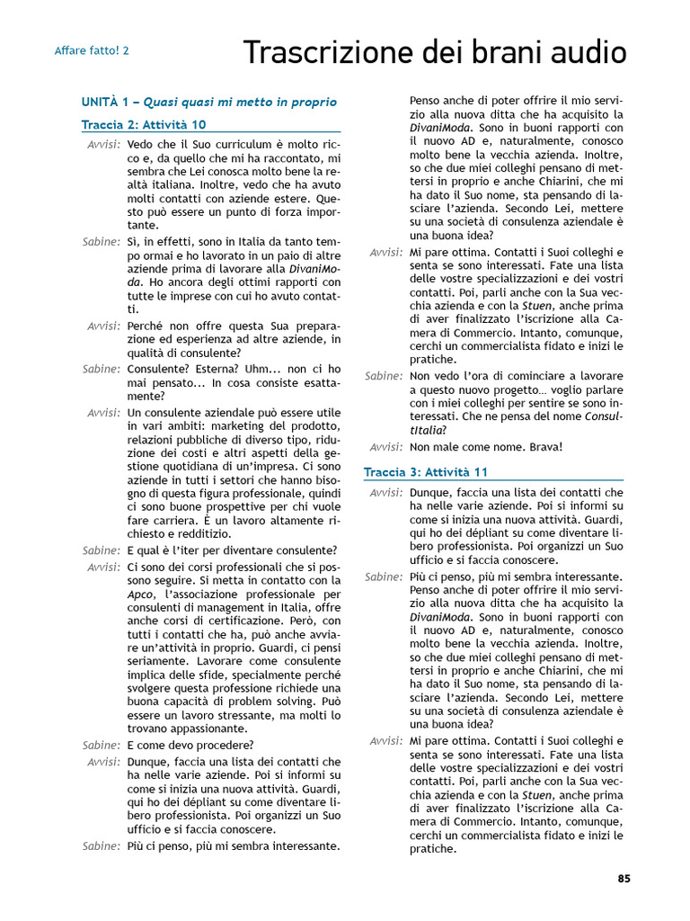 Trascrizioni AF2 | PDF