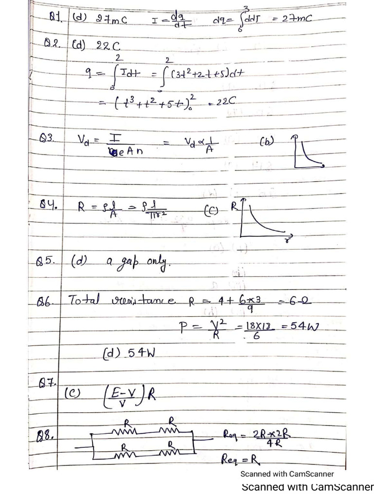 Electricity Assignment Solution | PDF