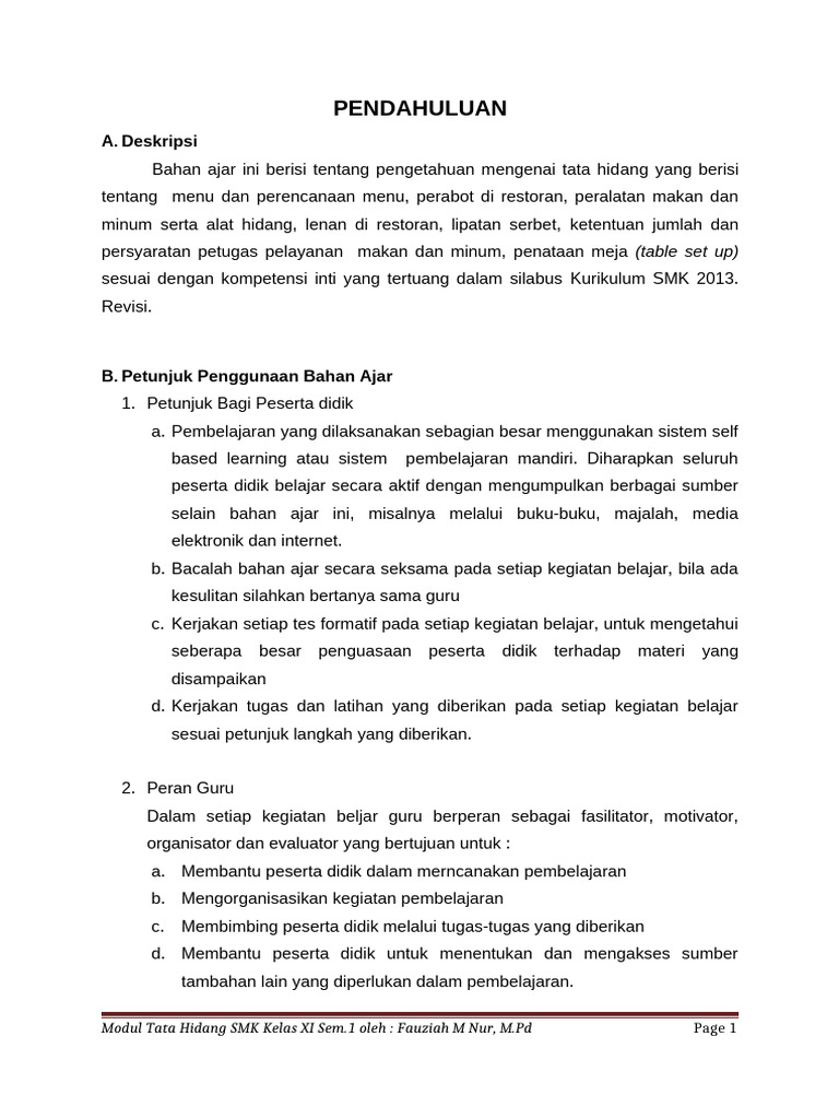 Pendahuluan Modul | PDF