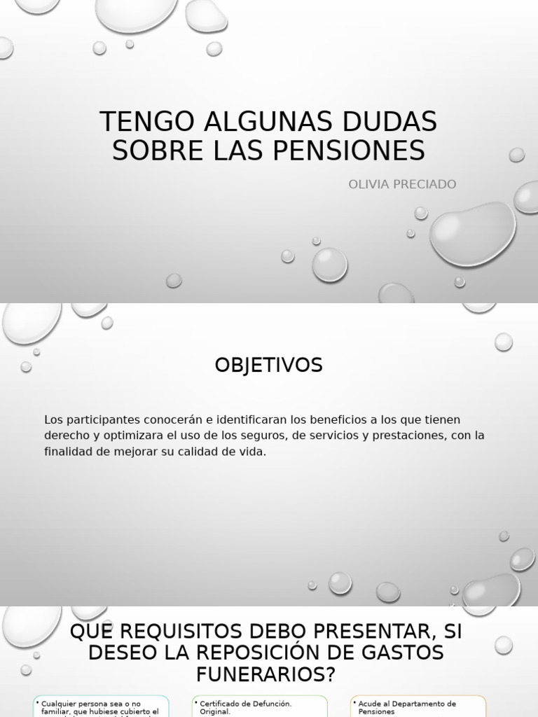 Tengo Algunas Dudas Sobre Las Pensiones | PDF