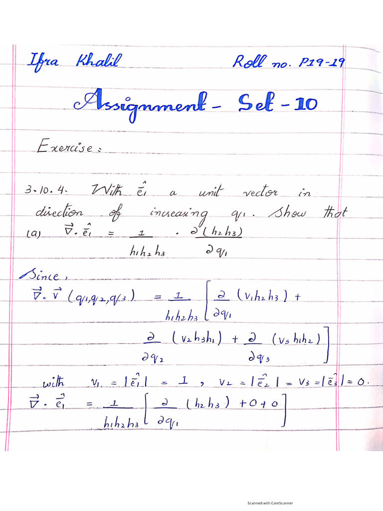 Applied Mathematics Assignment Set 10 (Ifra Khalil P19-19) | PDF