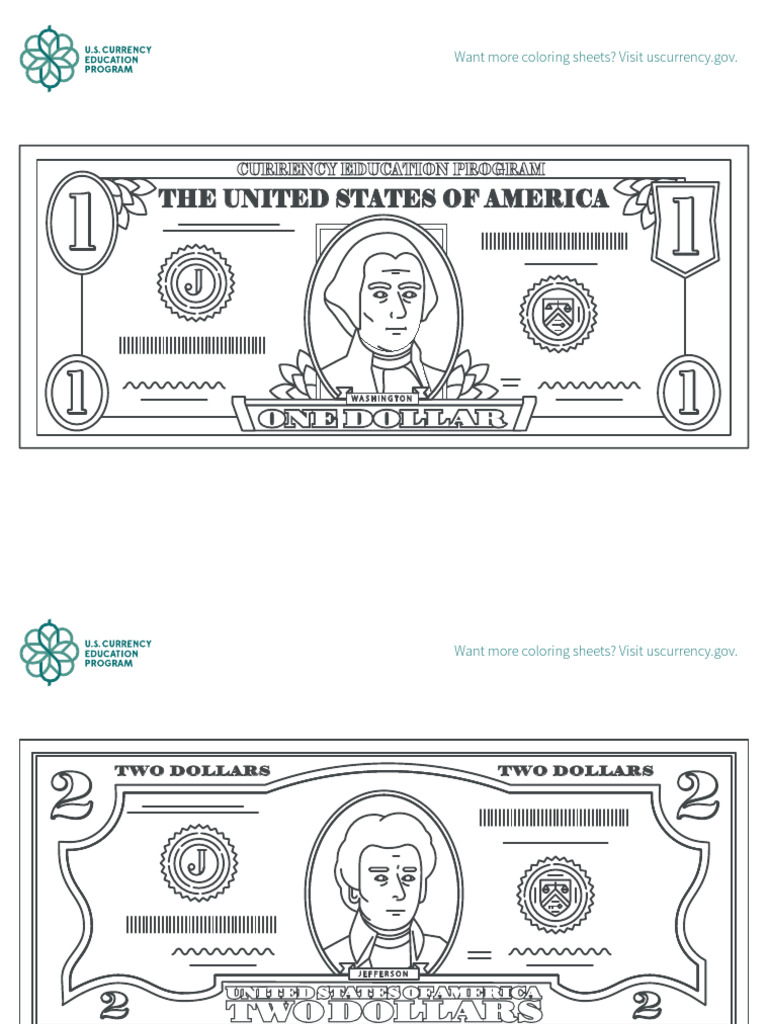 Play Money Coloring Sheets en | PDF
