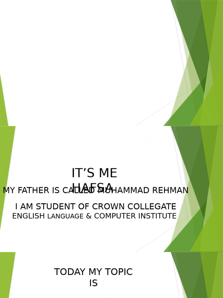 Hafsa Presentation 1 | PDF