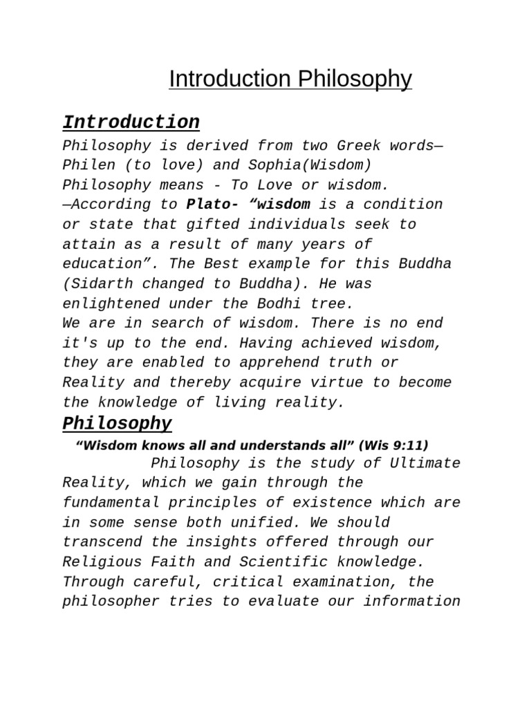 Introduction of Philosophy | PDF