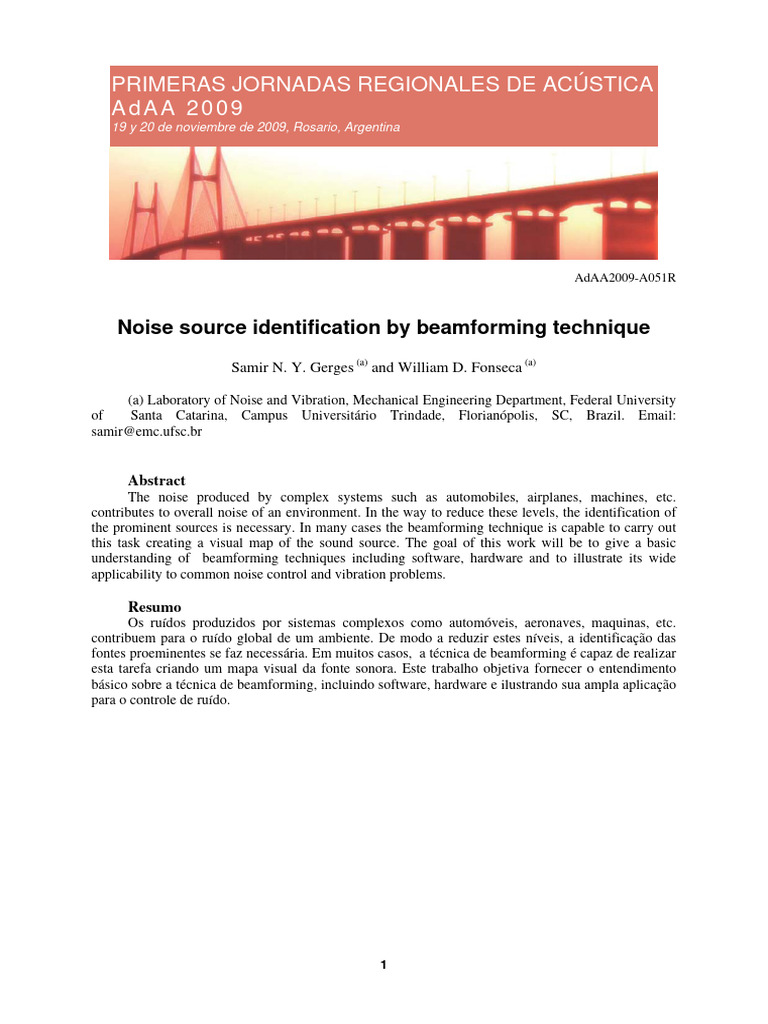 Noise Source Identification By Beamformi Pdf