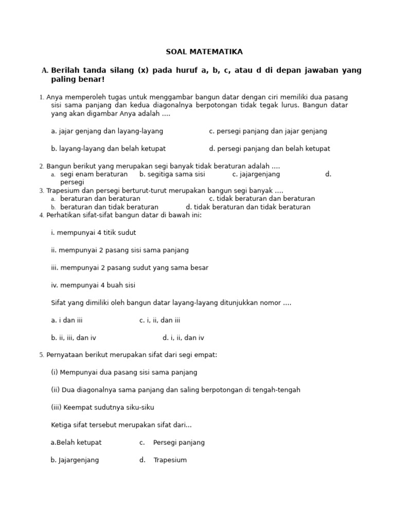 Soal Matematika | PDF