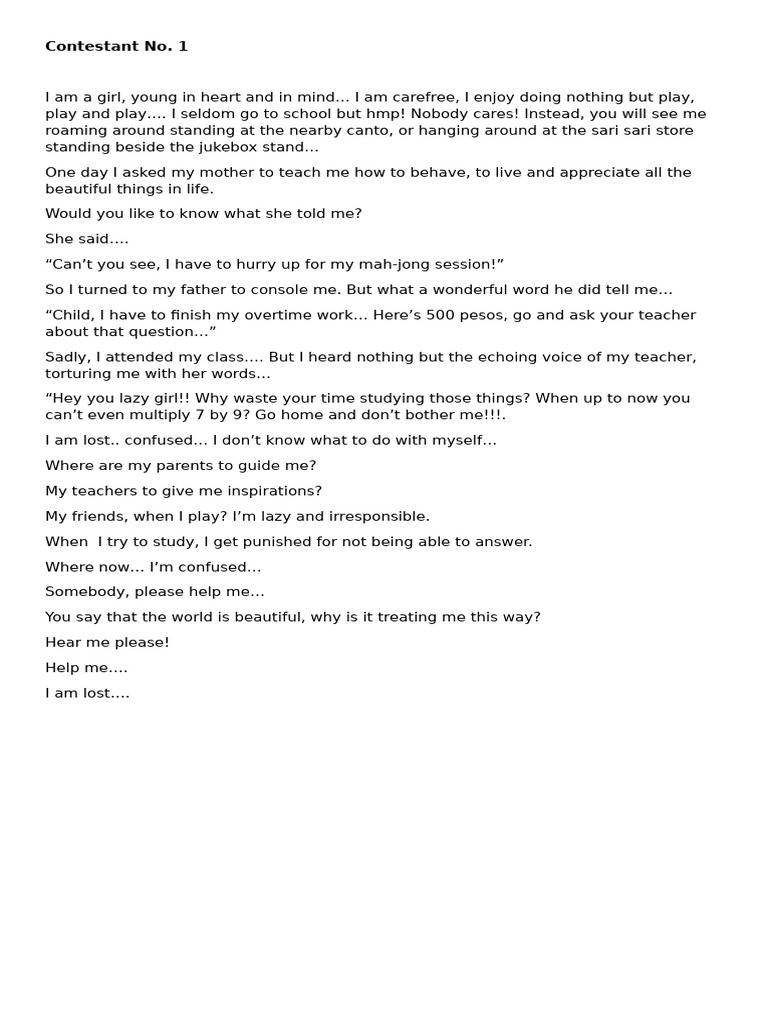 English Declamation Pieces | PDF