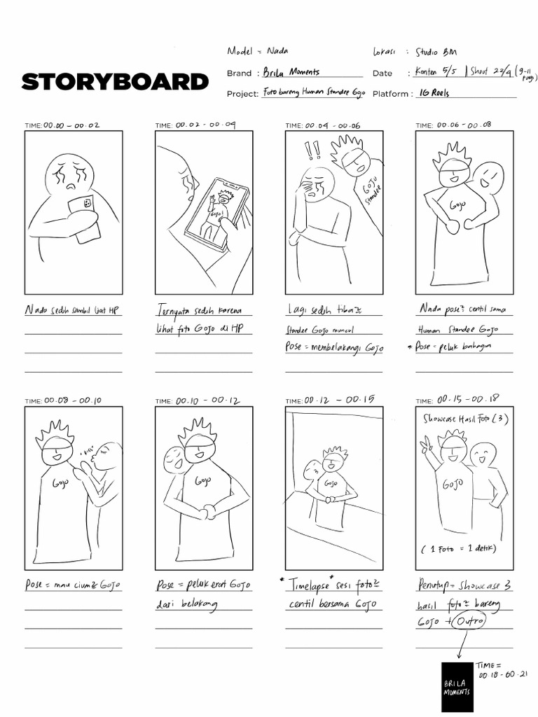 SKETCH - STORYBOARD Foto Bareng Gojo Standee Mei 24 | PDF