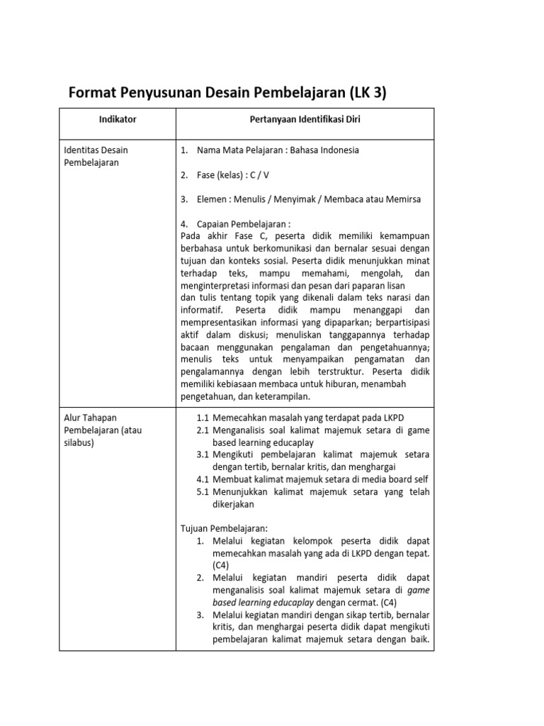 Penyusunan Desain Pembelajaran - Juwanda Prayuda - Seminar PPG | PDF