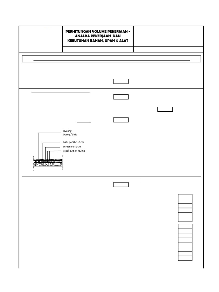 Rab Rehab Aspal Burda Timur Sawah | PDF