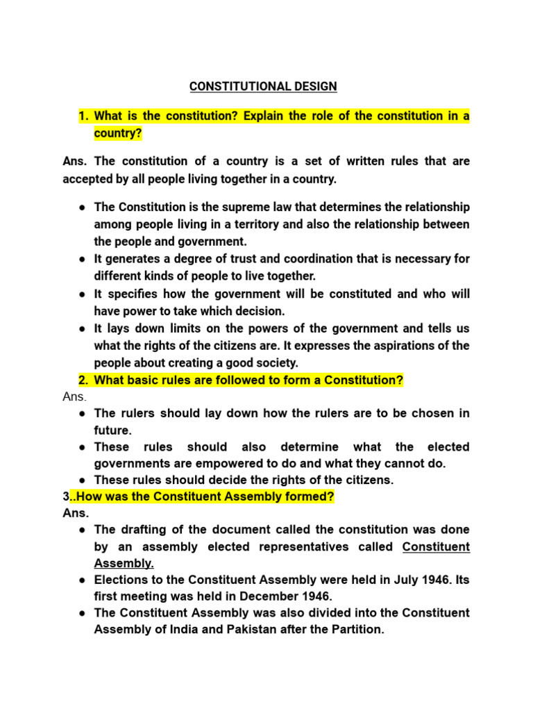 Constitutional Design | PDF