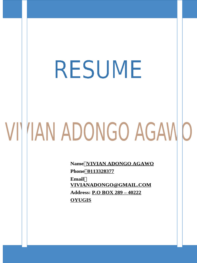 Vivian Adongo Attachment Letter | PDF