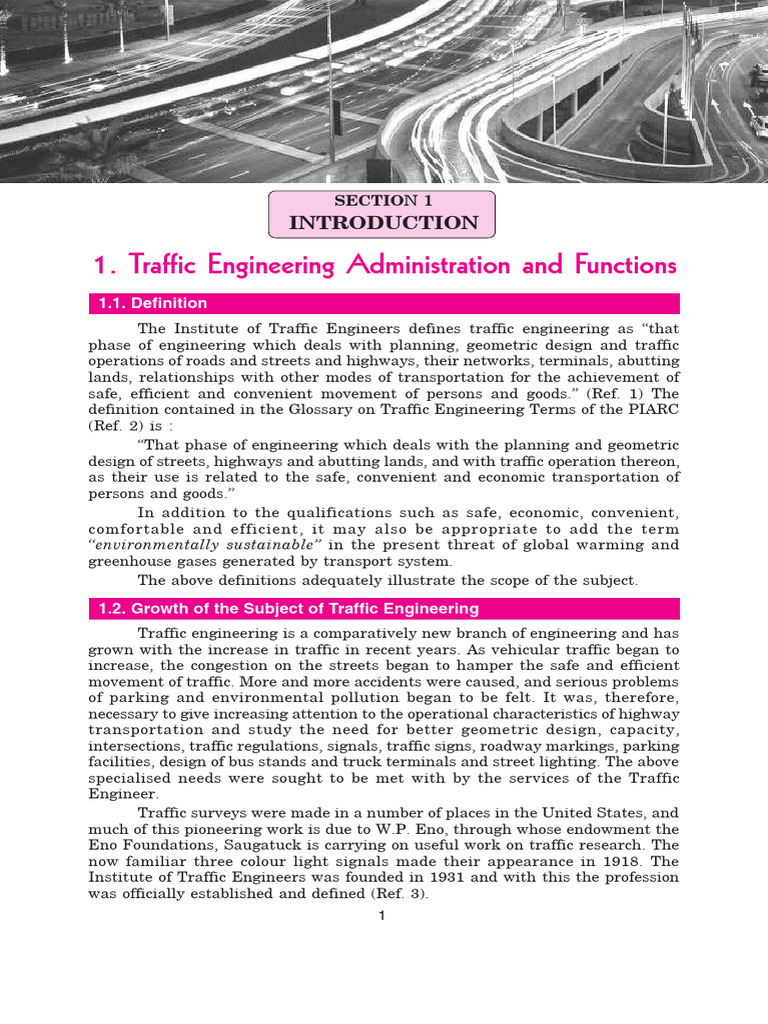 Section 1 Traffic Engineering and Transport Planning by LR Kadiyali ...