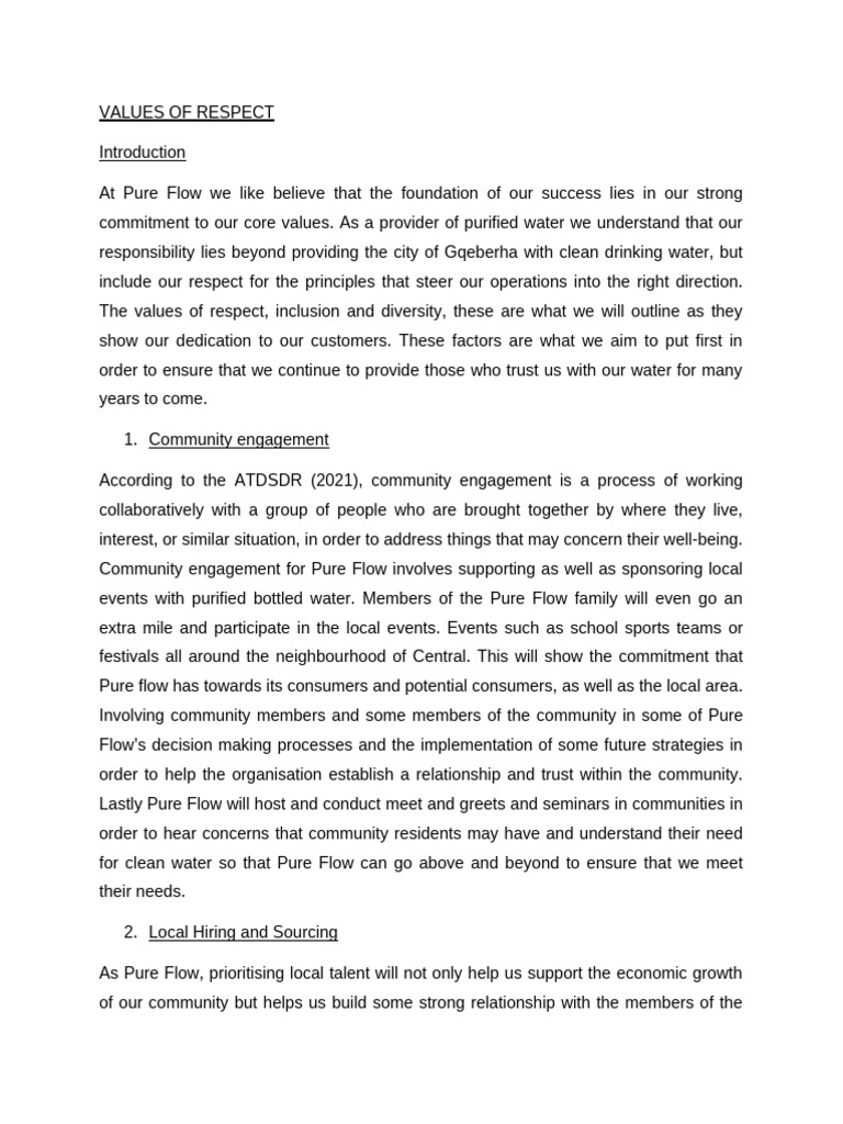 Values of Respect | PDF