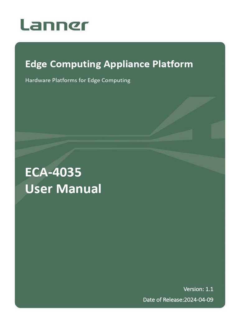 ECA-4035 User Manual v1.1 | PDF