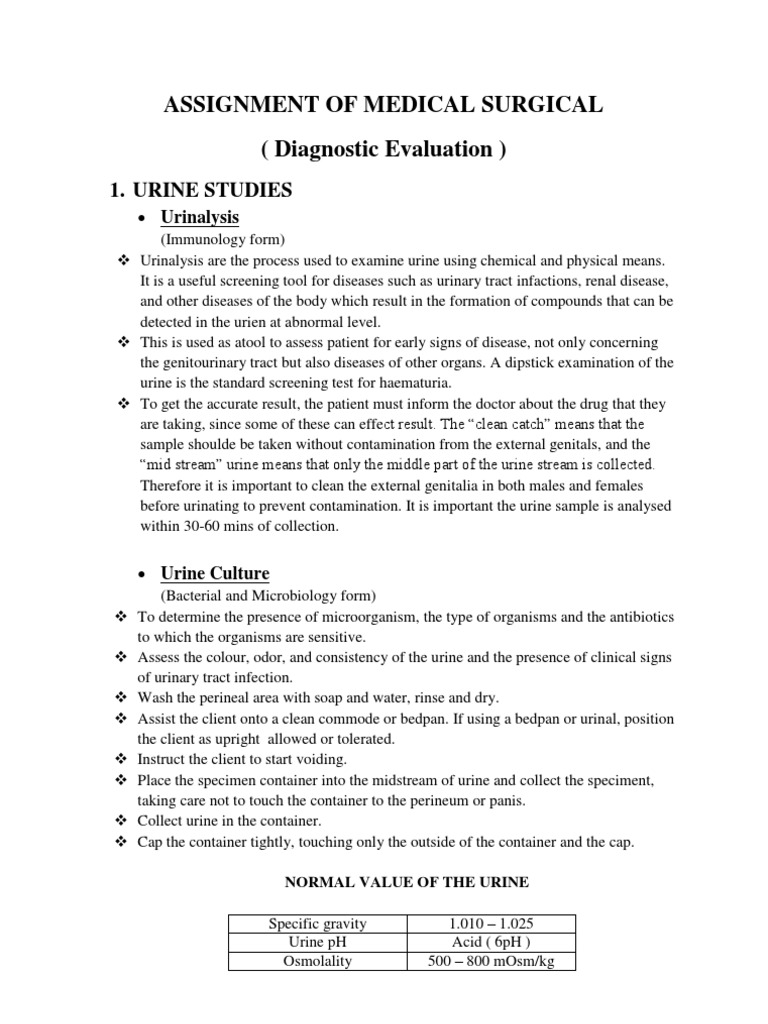 Assignment of Medical Surgical Sem4 | PDF | Renal Function | Creatinine