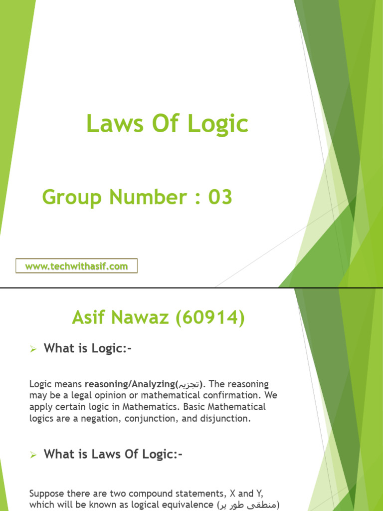 Laws of Logic Explained | PDF | Teaching Methods & Materials | Science ...