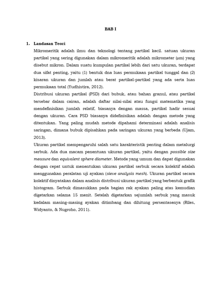 Laprak Mikromeritik | PDF