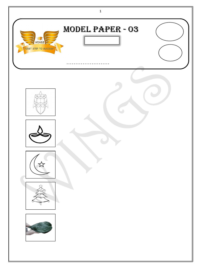 Grade 4 Model Paper 3 | PDF