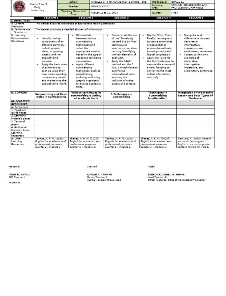 DLL EAPP Week 3 | PDF