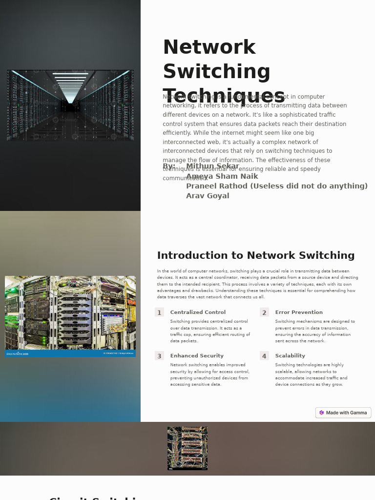 Network Switching Techniques | PDF