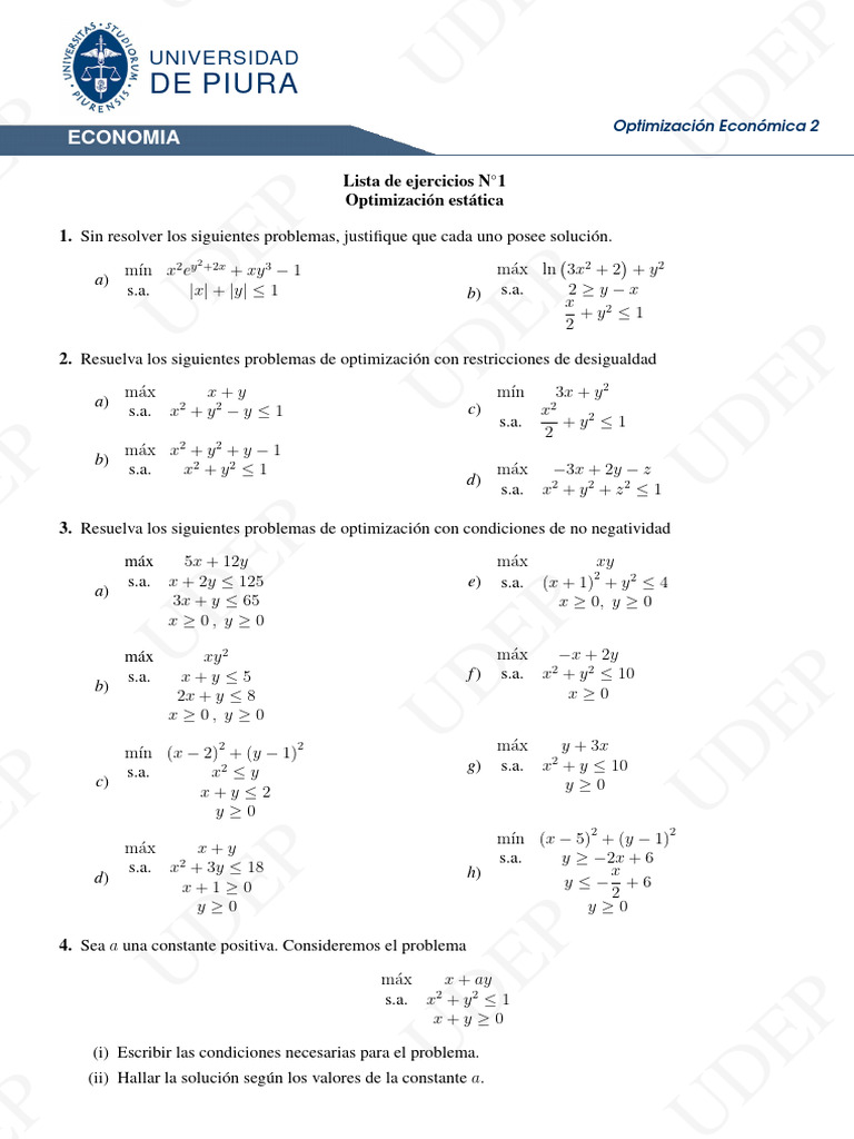 Lista1 de Ejercicios | PDF