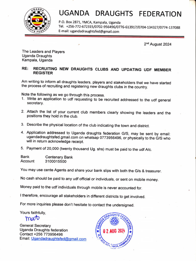 Udf Registration Clubs | PDF