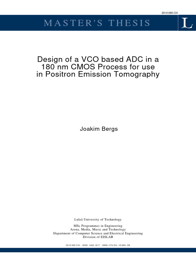 Design of A VCO Based ADC in A 180 NM CMOS Process For Use in Positron ...
