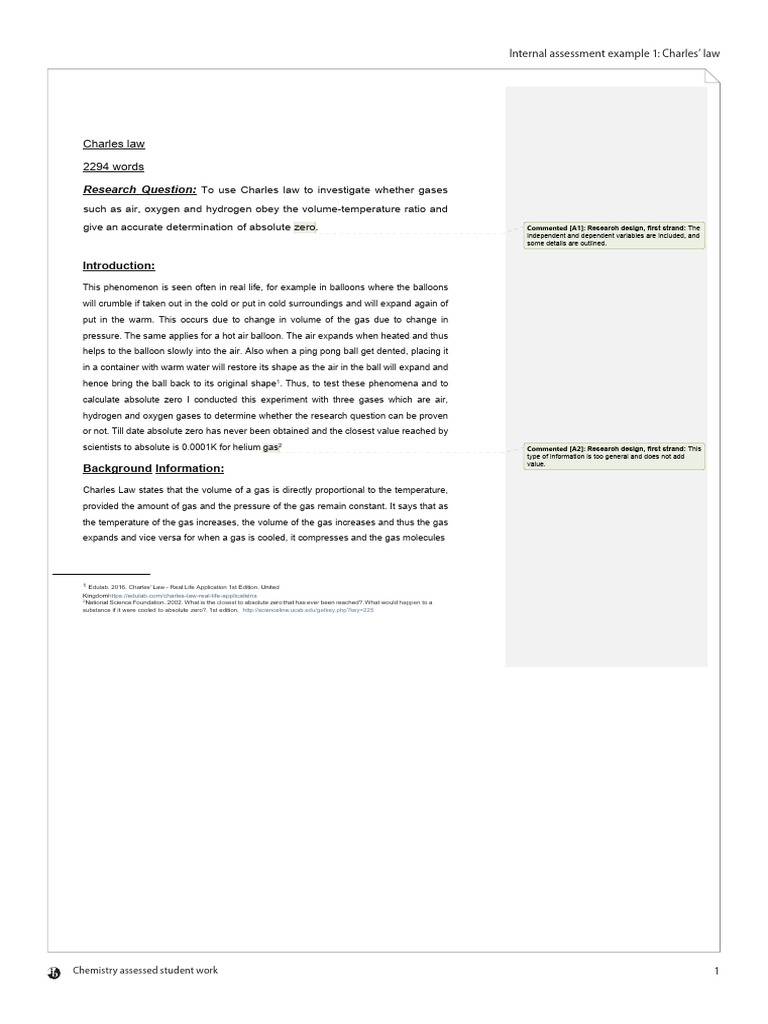CHEMISTRY IA 01 Annotations EN | PDF