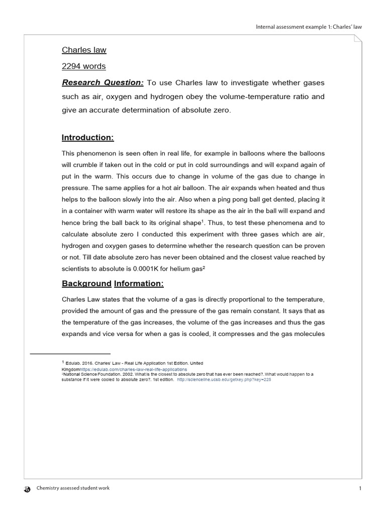 Chemistry Ia 01 | PDF