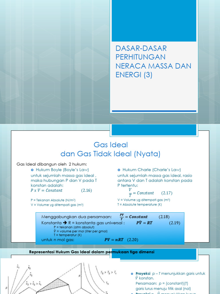 3592 - Dasar-Dasar Perhitungan Neraca Massa Dan Energi | PDF